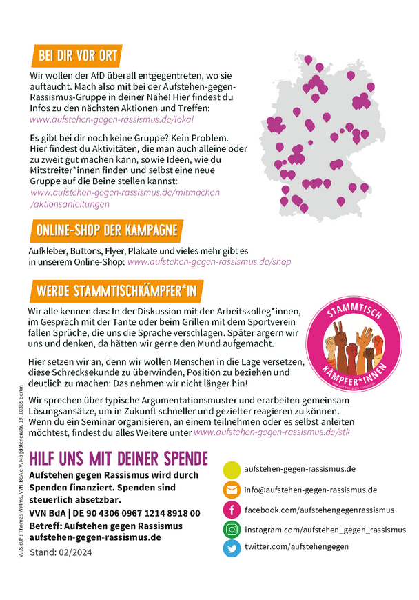 Flyer M AfD Eine Gefahr für Beschäftigte Shop Aufstehen gegen